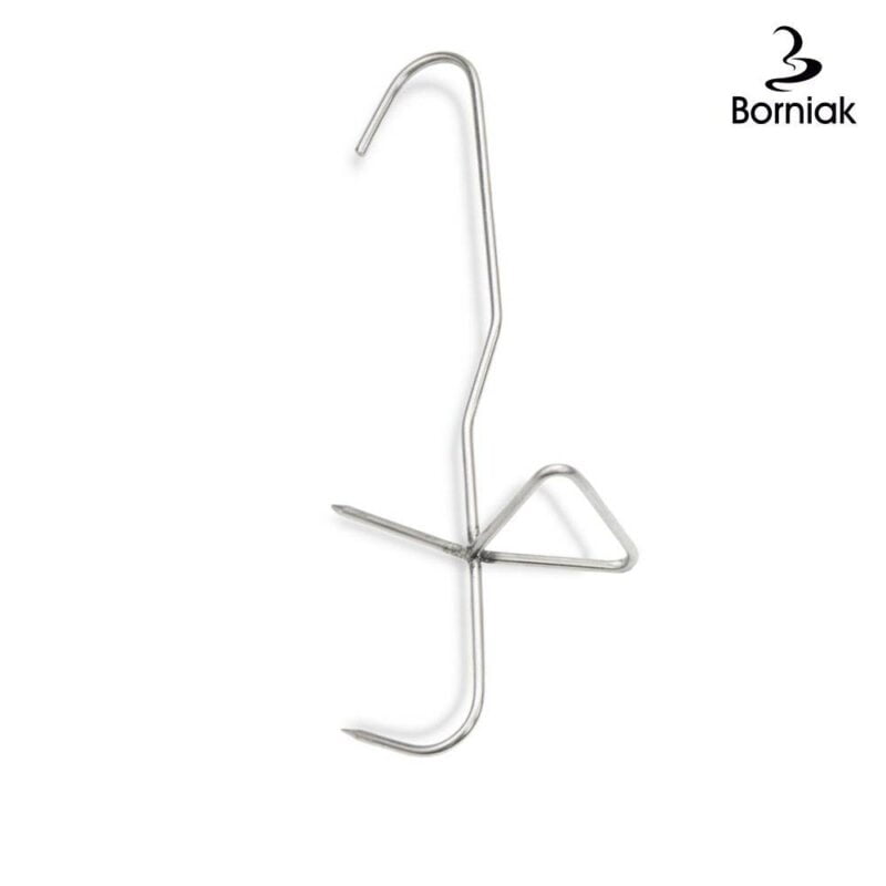 Double Stainless Steel Hooks for smoking fish and meat 5 pcs - Borniak ...